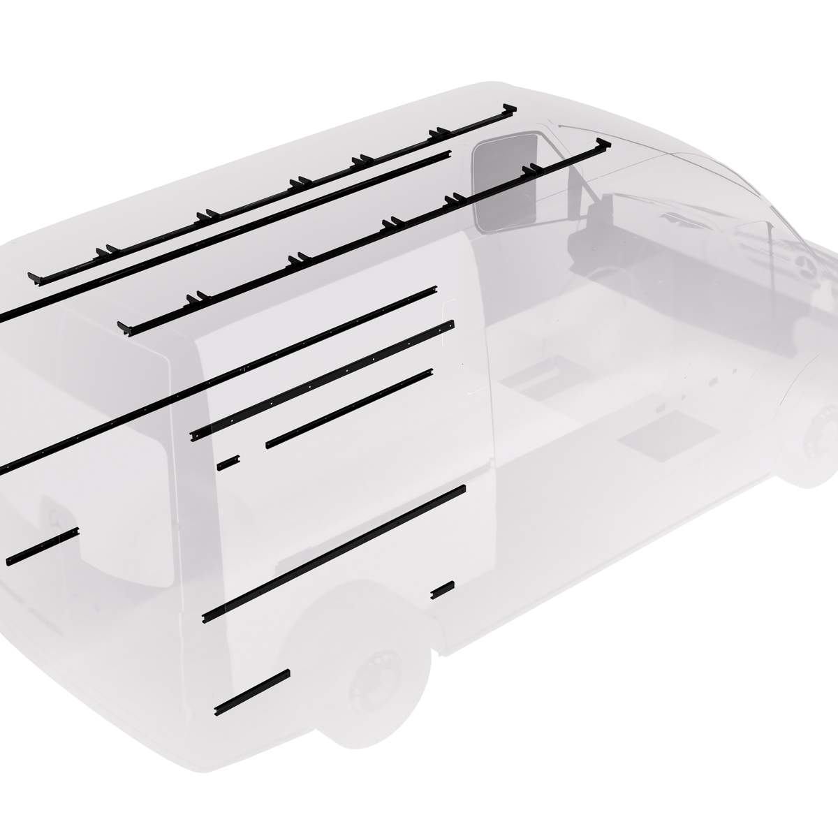 Interior Structural Rails for Sprinter Vans (2019+) | 144" WHEELBASE ...